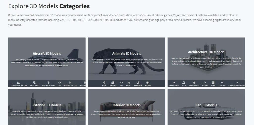 سایت CGTRADER | کسب درآمد دلاری از فروش مدل 3d - آکادمی تکانش